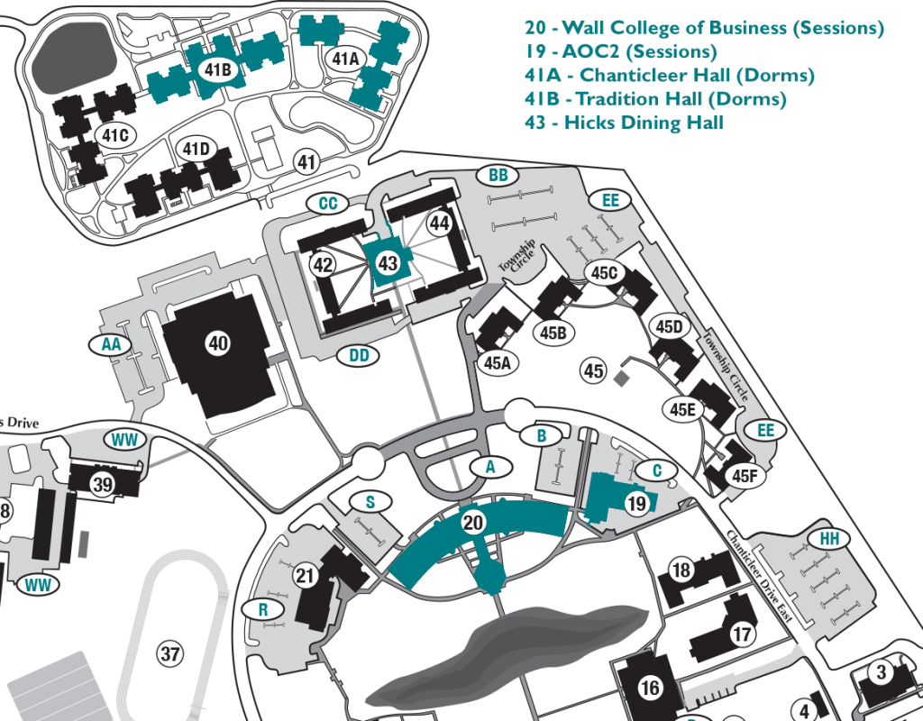 Coastal Carolina Campus Map Coastal Carolina Campus Map